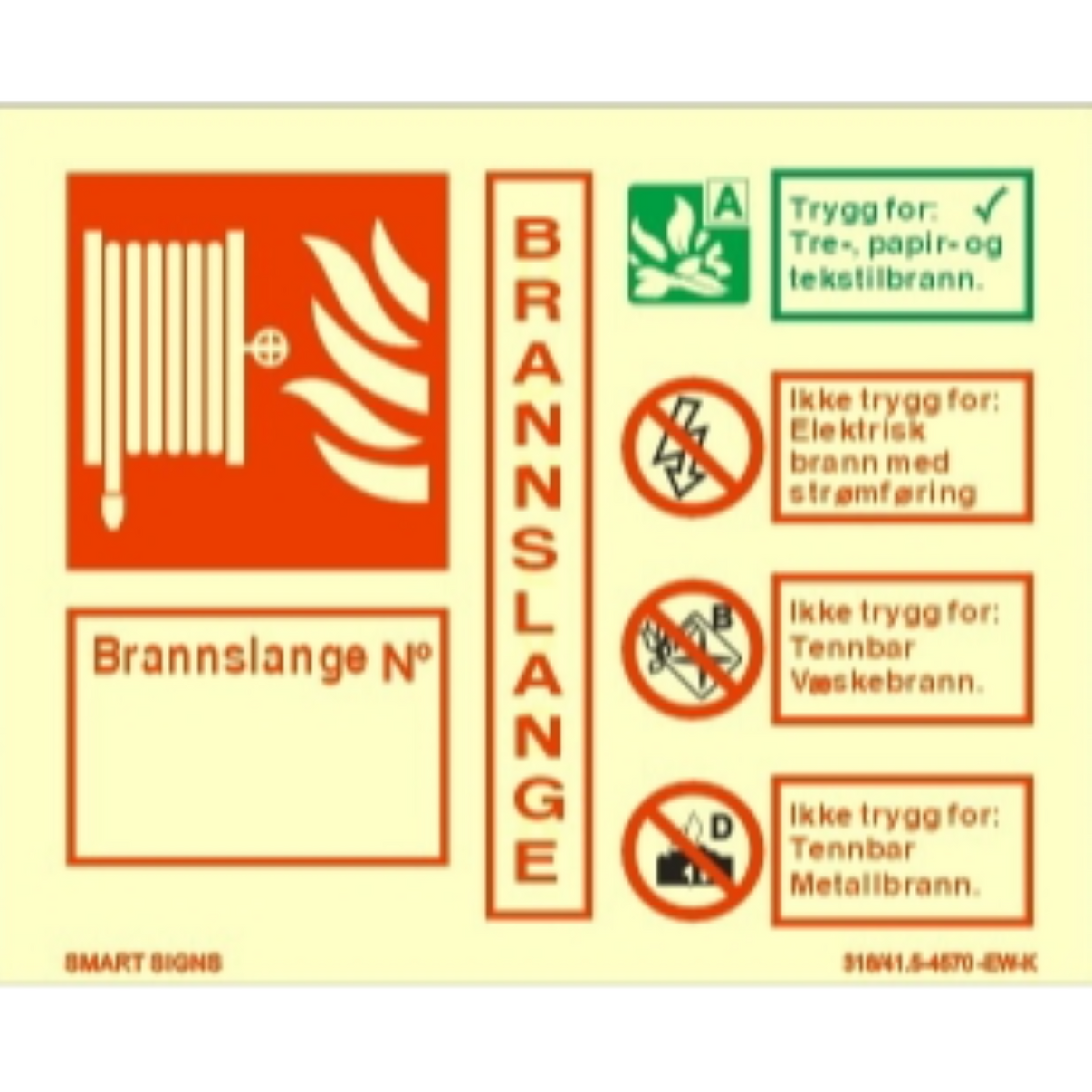 Merking av Brannslange